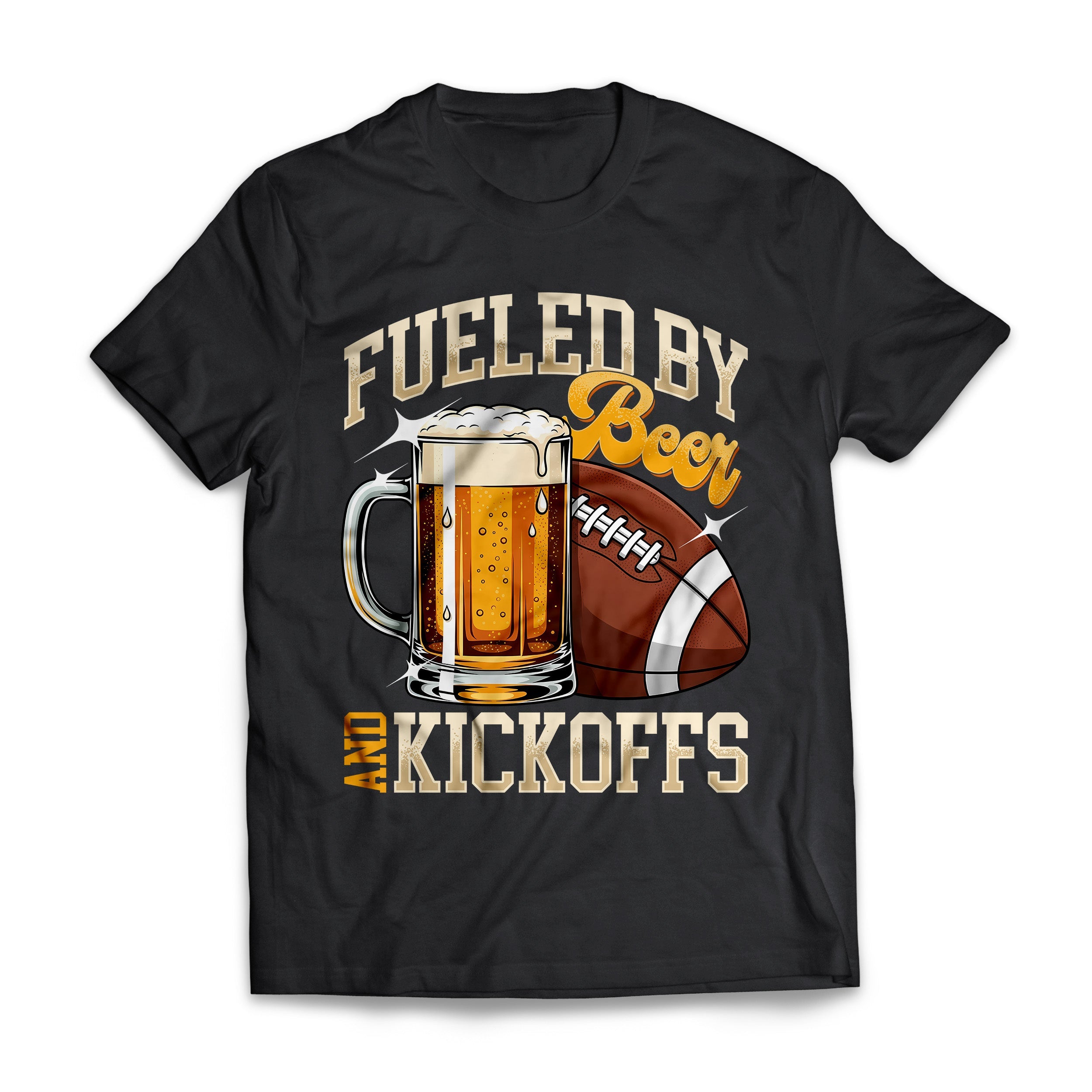 Fueled By Beer & Kickoffs - Beer, funny beer t shirts for men, beer ...