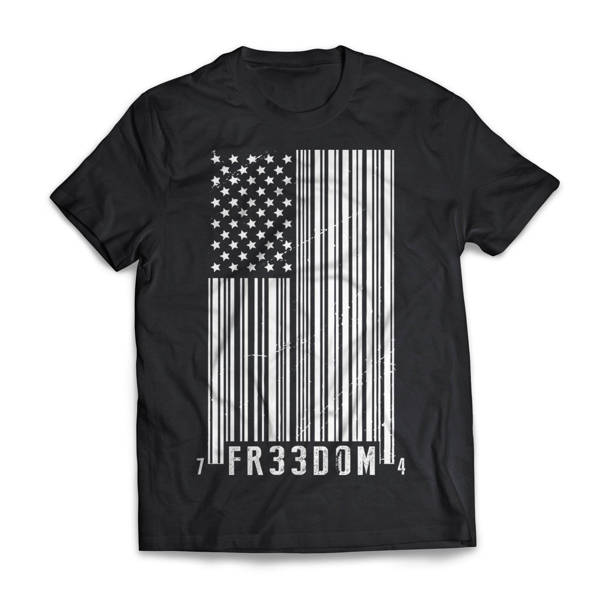 American Flag Barcode - Patriotism T-Shirt – GetShirtz