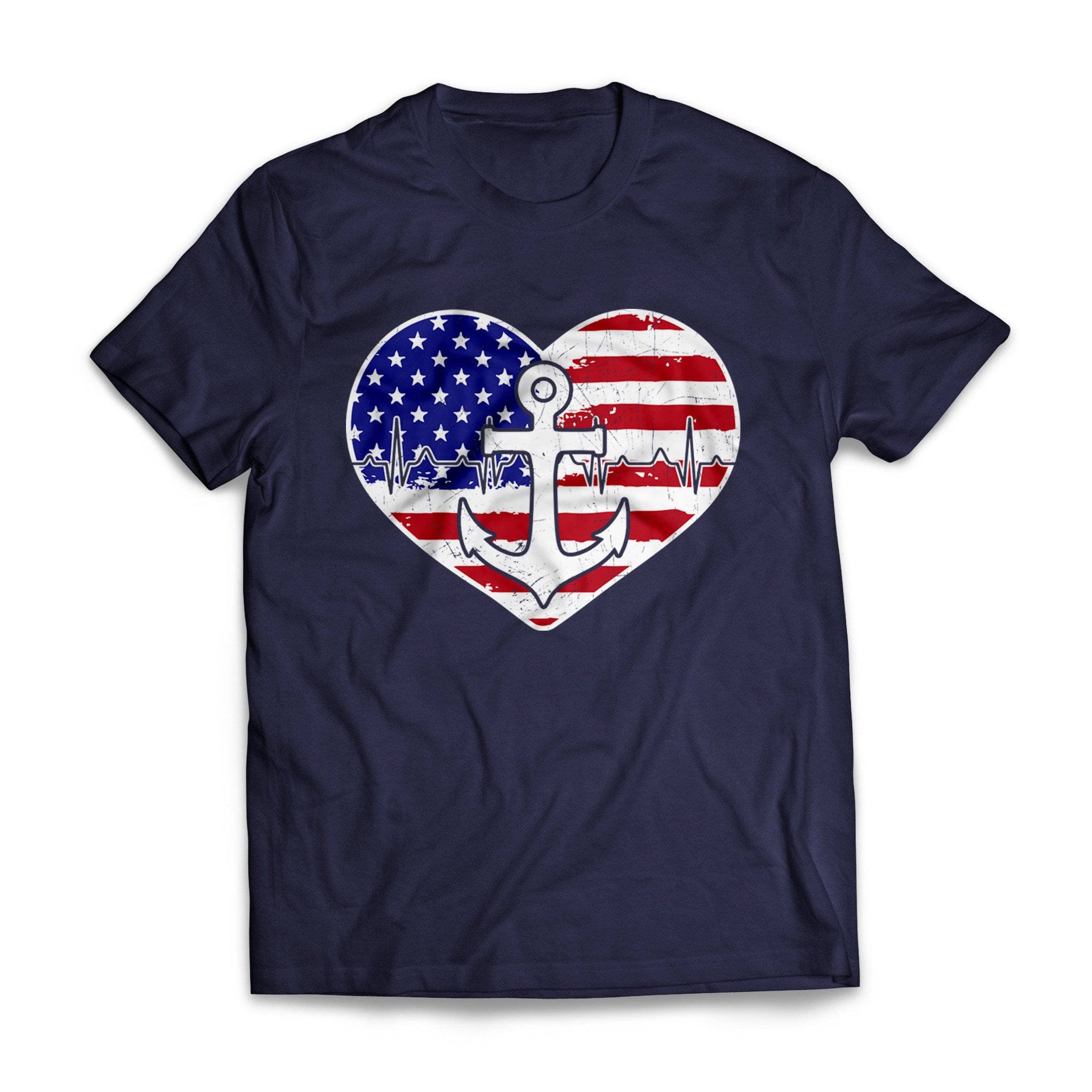 Navy Heart - Military Navy T-Shirt – GetShirtz